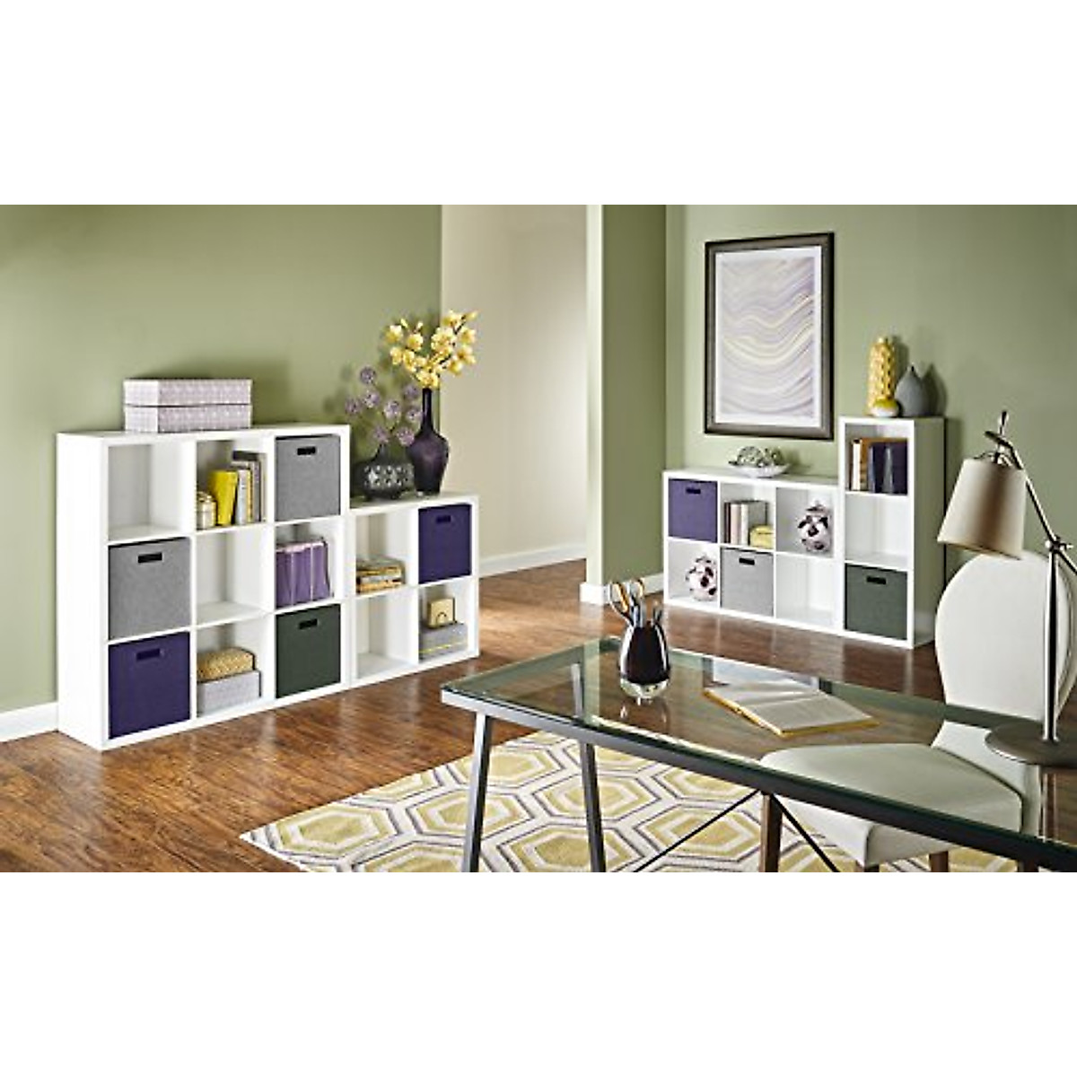 ClosetMaid 4 Cube Storage Shelf Organizer Bookshelf with Back Panel, Easy Assembly, Wood, White Finish