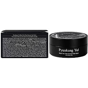 Pyunkang Yul [PKY] Black Tea Time Reverse Eye Patch for Anti-Aging, Deep Nourishing with Low-Molecular Collagen, Dark Circles & Fine Line Care with Kombucha, Korean Skincare (30 Pairs)