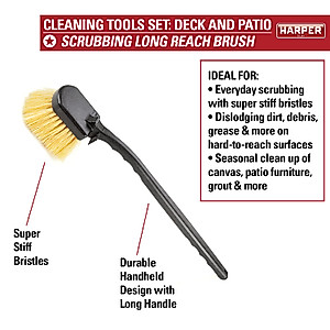 Harper 37518600 6-Piece Car Wash Brush Set with Telescoping Flow-Through Handle, (3) Brush Heads, (1) Soft Hand Brush and (1) Stiff Hand Brush