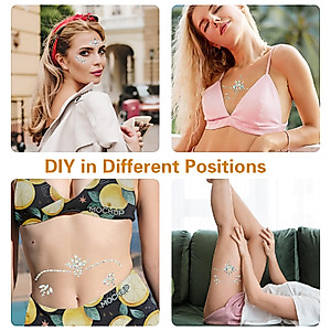 simarro Halloween Face Gems, 3 Sets of Temporary Tattoos Face Sticker Glitter Gemstones Rhinestones Eyes Face Body Tattoos for Music Festival Party Makeup Outfit Accessories