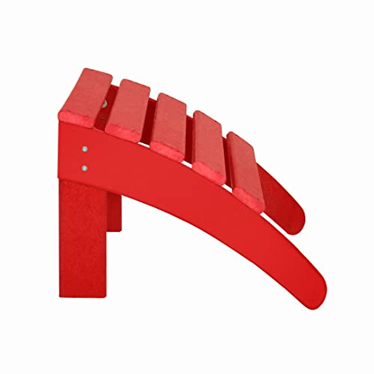 WO Home Furniture Adirondack Ottoman Outdoor Patio Footrest 13.5" Inch Folding Footstool for Outdoor Adirondack Chair (Red)