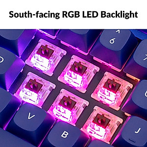 Keychron Q3 QMK/VIA Wired Custom Mechanical Keyboard, Full Aluminum Tenkeyless Layout, Programmable Macro with Hot-swappable Gateron G Pro Brown Switch, Compatible with Mac Windows Linux (Blue)