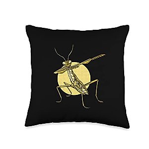 Praying Mantis CO Funny Dabbing Praying Mantis Throw Pillow, 16x16, Multicolor