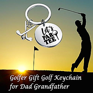 POTIY Golfer Gift Golf Keychain Charm Jewelry for The Lovers and Collectors of Golf (golf keychain)