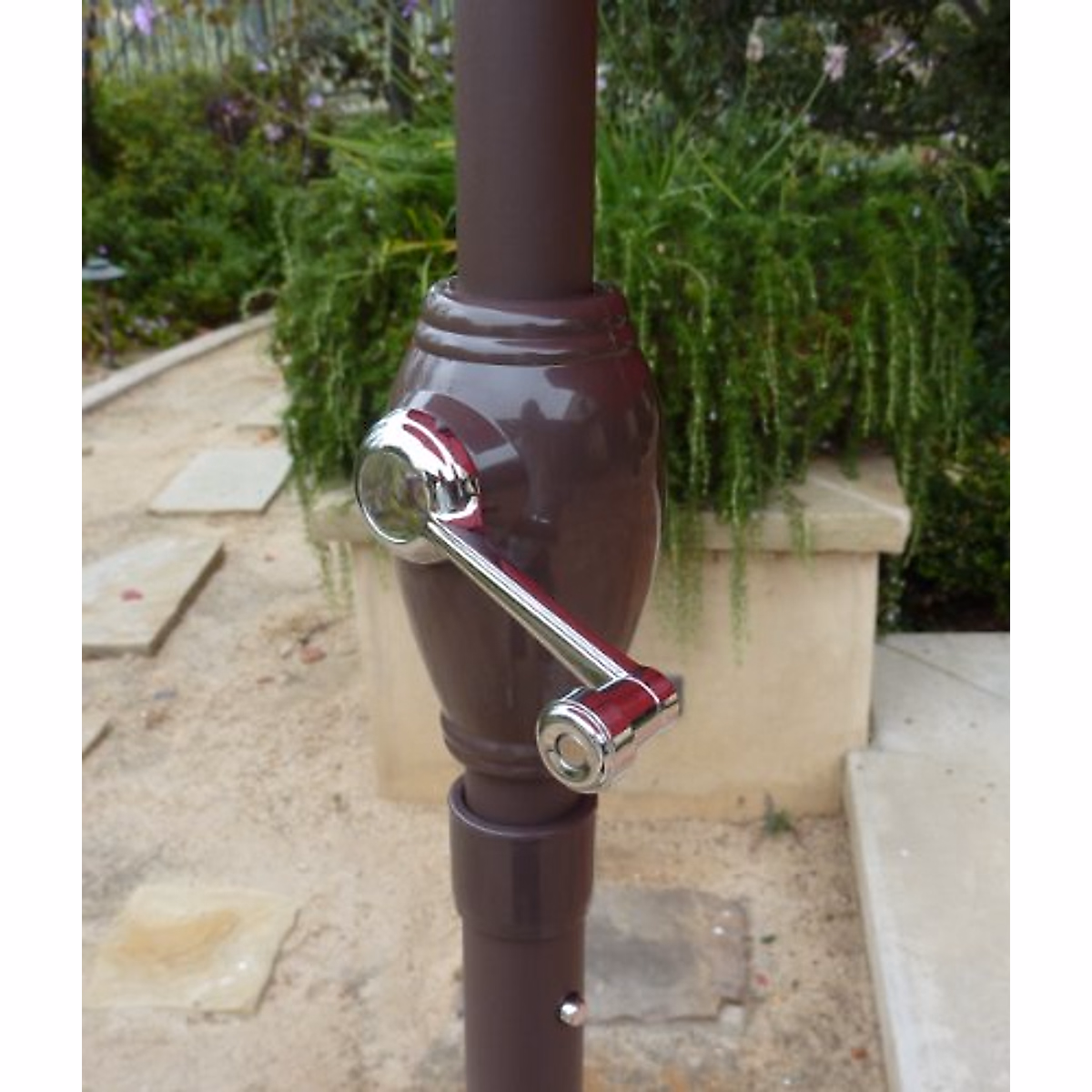 Formosa Covers 7.5 ft Outdoor Patio Umbrella Market Style with Crank & Tilt, Aluminum Anti-Rust Pole with Flexible Fiberglass Ribs - Perfect for Patio, Deck, Small Bistro, and Pool - Red