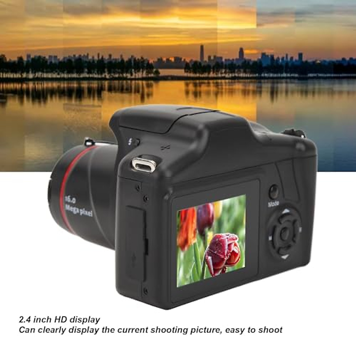 Digital Camera, 1080P Camera with 16X Digital Zoom, Portable Mini Rechargeable Camera, Gifts for Students Teens Adults Girls Boys, Camera for vlog