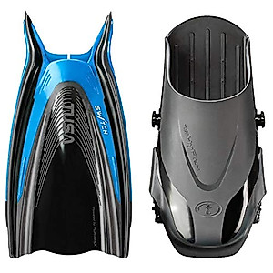 TUSA SF-0104 Hyflex Switch Scuba Diving Fins, Large, Fishtail Blue
