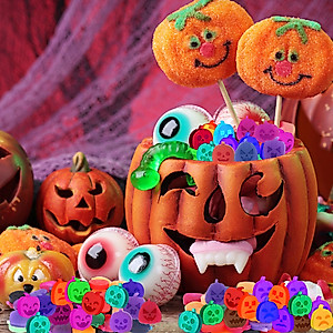Halloween Pumpkin Candy Gummy Molds Silicone, 60 Cavity Non-Stick Pumpkin Silicone Molds for DIY Gummies, Candy, Chocolate, Jelly, Ice Cube, Dog Treats, Halloween Decor