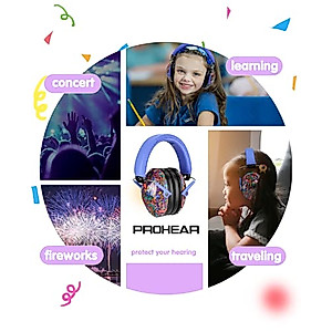 PROHEAR 032 Kids Ear Protection - Noise Cancelling Headphones Ear Muffs for Autism, Toddlers, Children - SYMBOL MUSIC