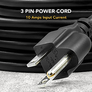 Rebuild Skills UL Approved (6FT 18/3-5PK) Universal Computer Monitor Power Cord, C13 Power Cable for Monitor, PC, Desktop, Printer, Scanner 18 AWG GA NEMA 5-15P to IEC13 (5 Pack)