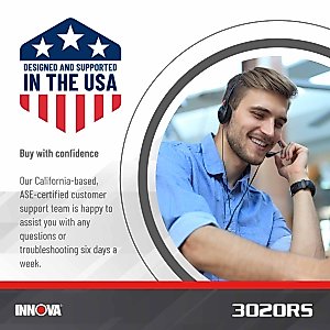 INNOVA 3020RS Fast & Easy-to-Use Check Engine Code Reader, OBD2 Scan tool for ABS Clear with Fix & Part Recommendations, Maintenance Schedules, & Free TSBs on iPhone & Android