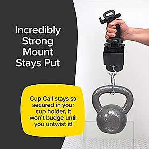 BulbHead Official As Seen On TV Cup Call Cup Holder Phone Mount for Car Adjustable Cell Phone Holder Fits Any Phone in Any Cup Holder - Rotates 360°, Tilts & Moves Left or Right