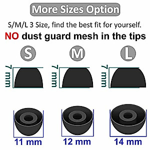 6 Pairs Galaxy Buds 2 Pro Ear Tips Buds Eartips, S/M/L Replacement Soft Silicone Rubber Flexible Gel Earbuds Earplug Fit in Case Compatible with Samsung Galaxy Buds 2 Pro 2022 Release - Graphite