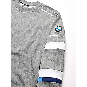 PUMA Mens BMW M Motorsport Street Crew Neck Sweatshirt, Medium Gray Heather, M