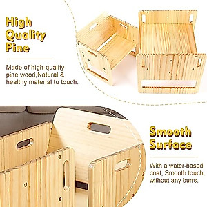 FUNLIO Montessori Weaning Table and Chair Set for Toddlers Age 1-3, Height Adjustable Toddler Table and Chair Set, Cube Kids Table Chair for Reading/Eating/Playing, Easy to Assemble, CPC Certified