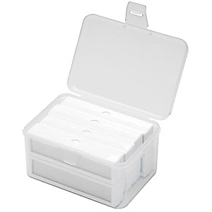 8 PCS Loose Gemstone Display Box Jewelry Box Container with Glass Top Lids for Gems, Diamond,Diameter 4”(White)