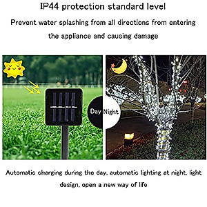 JLTX Solar Garden Lights,LED Solar String Lights, Solar Fairy Lights with 8 Modes, Waterproof Solar Lights Outdoor for Tree, Garden, Home, Wedding, Party