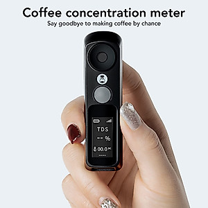 Coffee Concentration Refractometer, Extract Coffee TDS Refractometer APP Smart Digital Display Coffee Concentration Measurer Tool