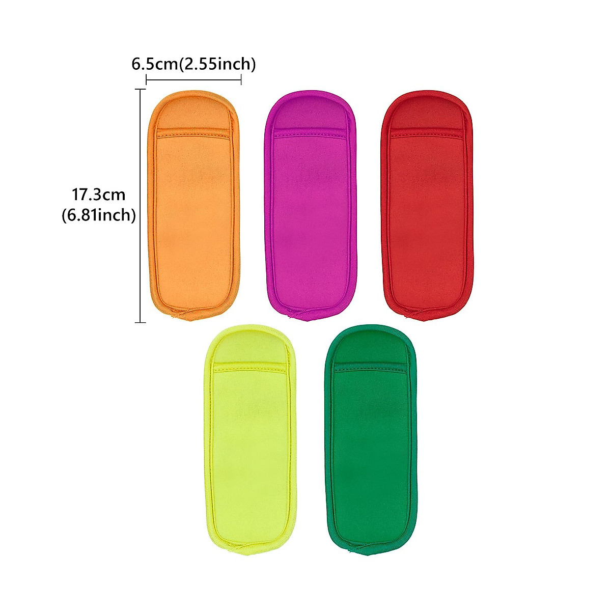 Dohia Reusable Popsicle Holders Ice Popsicles Bags Ice Pop Sleeves Antifreezing Sleeves D1-2306-BGT
