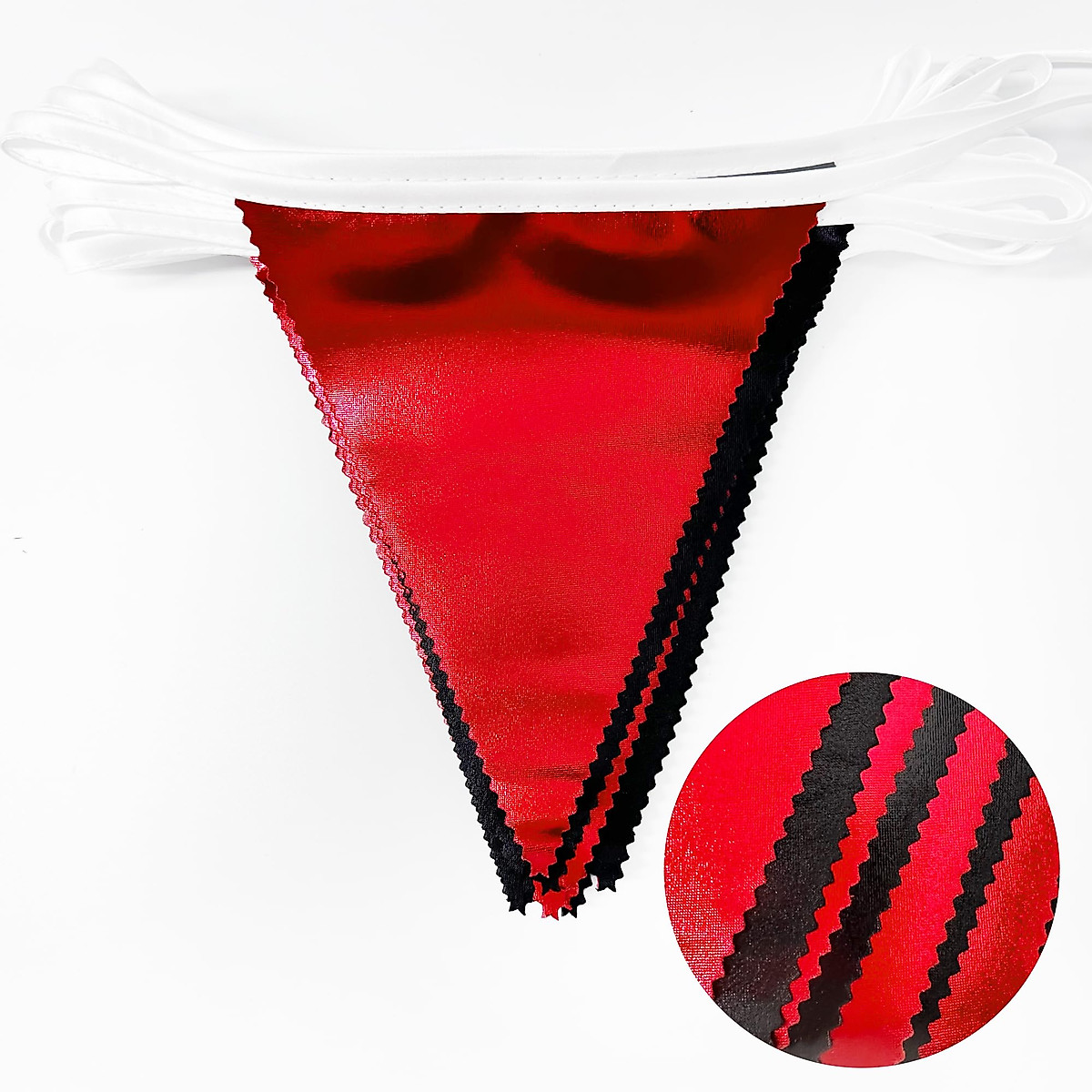 Red Black Party Decoration Metallic Fabric Triangle Pennant Banner Flag Bunting Garland for Graduation Halloween Birthday Wedding Bachelorette Anniversary Las Vegas Casino Poker Pirate Party Supplies