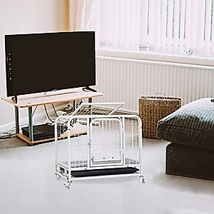 Crate Pans Pet Training Trays 2Pcs Pet Proof Plastic Pan, Pet Cage Accessories Replacement Trays for Cat Cages Easy- to- Clean Plastic Trays for Cat Cages- Black Replacement Pan Pet Pet Tray