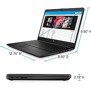 HP 2022 Business Laptop 14" HD AMD Athlon Silver 3050U Radeon Graphics 8GB DDR4 256GB SSD Webcam WiFi Bluetooth RJ-45 LAN USB C HDMI Windows 11 Home w/RE Accessories