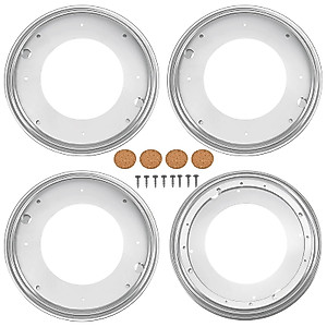 ZEONHEI 4 Pack 12 Inch 360 Degree Lazy Susan Hardware, 5/16 Inch Turntable Bearings Plate Base with Screws and Pads, Lazy Susan Bearing Hardware Turntable Swivel Plate for Rotating Chair Table
