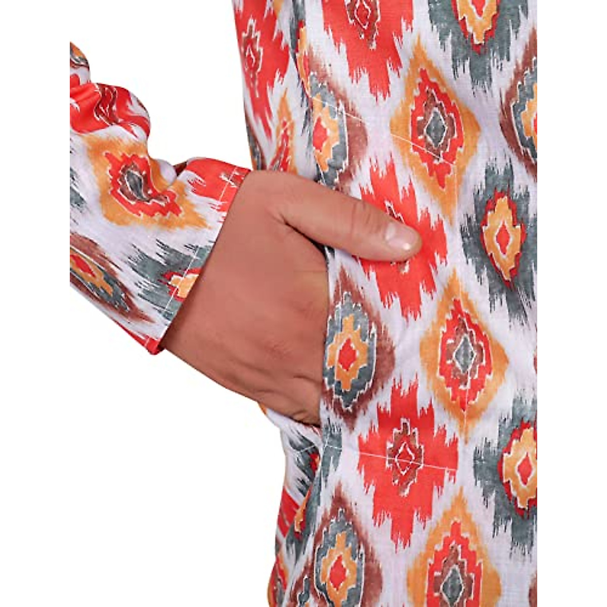 Multi Color Printed Kurta Pajama Set Men - Indian Traditional Dress Ethnic Churidhar For Men Wedding - Men's Tunic Cotton Kurta - Indian Mens Kurti - Diwali Clothes