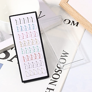 FIASASO 40-200Pcs Hypoallergenic Nose Rings Hoops Studs Set for Women Men 316L Stainless Steel CZ Nose Piercing I L Shaped 20G 1.5mm 2mm 2.5mm