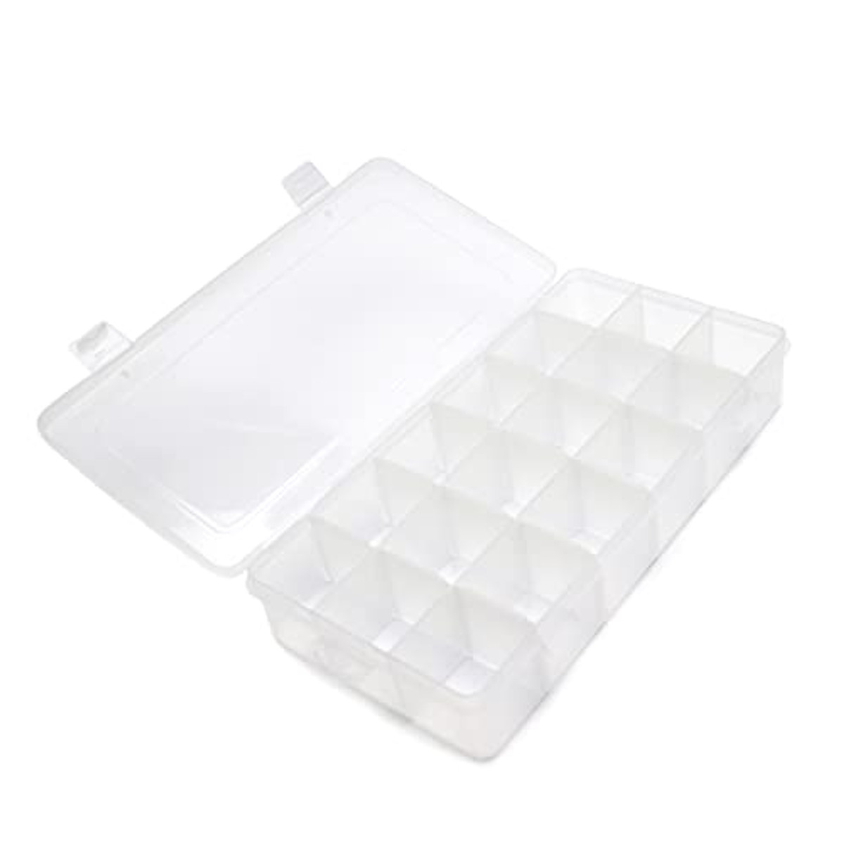 Yinpecly Component Storage Box 230x120x40mm Adjustable Divider Grids Removable Compartment PP Organizer for Jewelry Beads Earring Container Tool Fishing Hook Small Accessories 1Pcs