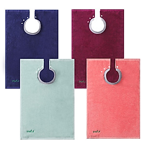 MATZ Terry Towel Snap On Toddler Bibs | Baby Bibs For Drooling And Teething | Full Coverage Bibs For Babies | Ultra Absorbent 100% Cotton Bibs | Unisex Baby Bibs With Soft Ribbed Neck