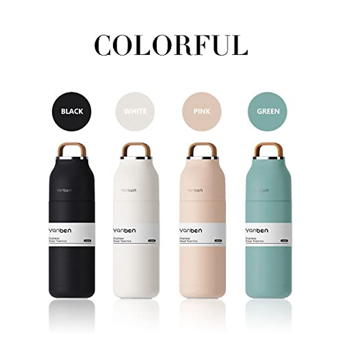 Travel Water Bottle Stainless Steel Thermos Bottle Thermal Cup Vacuum Flask 350ml Coffee Insulated Cup Thermo Mug 6-12 Hours (white,350ml)