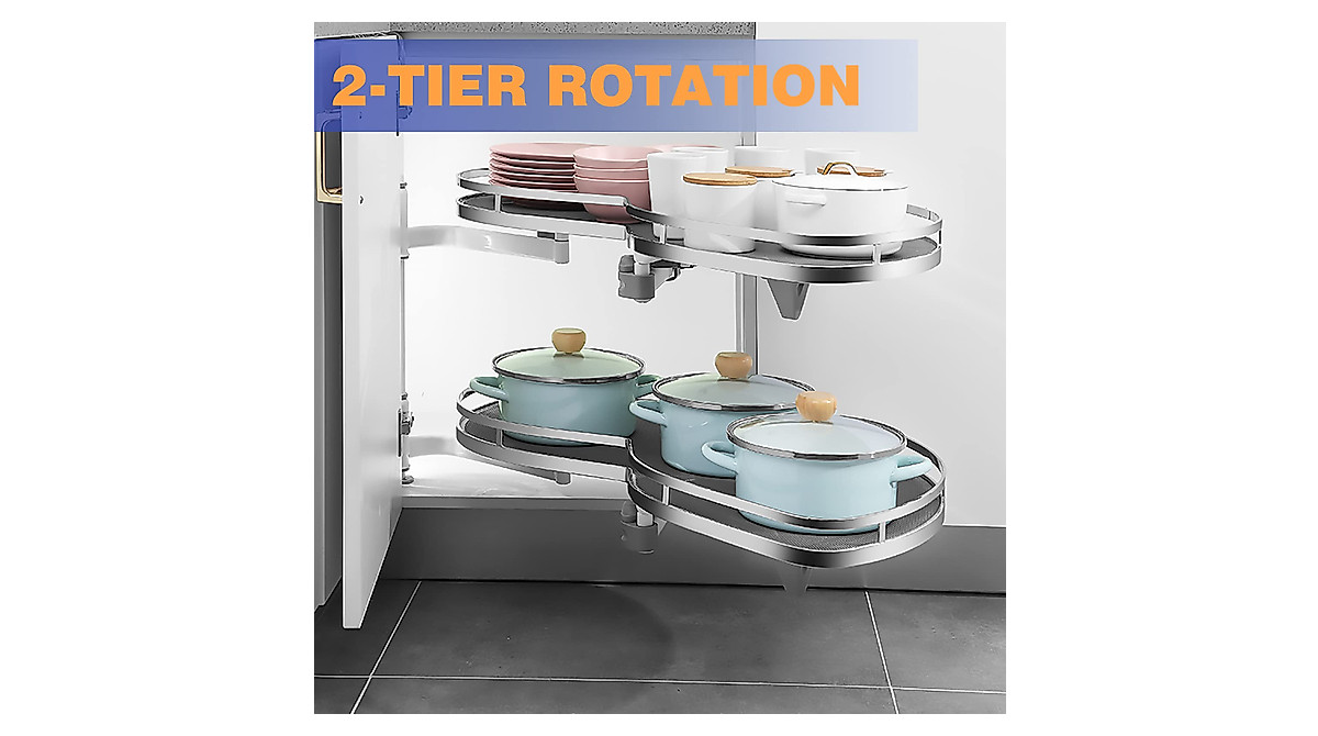 HAVEITS Corner Cabinet Organizer - Pull Out & Soft Close