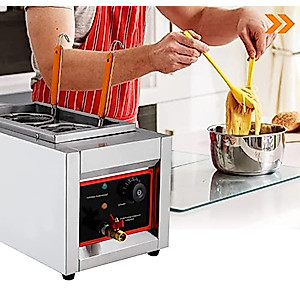 Commercial Pasta Cooker 2 Holes Noodle Cooking Machine 1500W Macaroni Vegetable Dumpling Cooker for Restaurant Hotel 110V