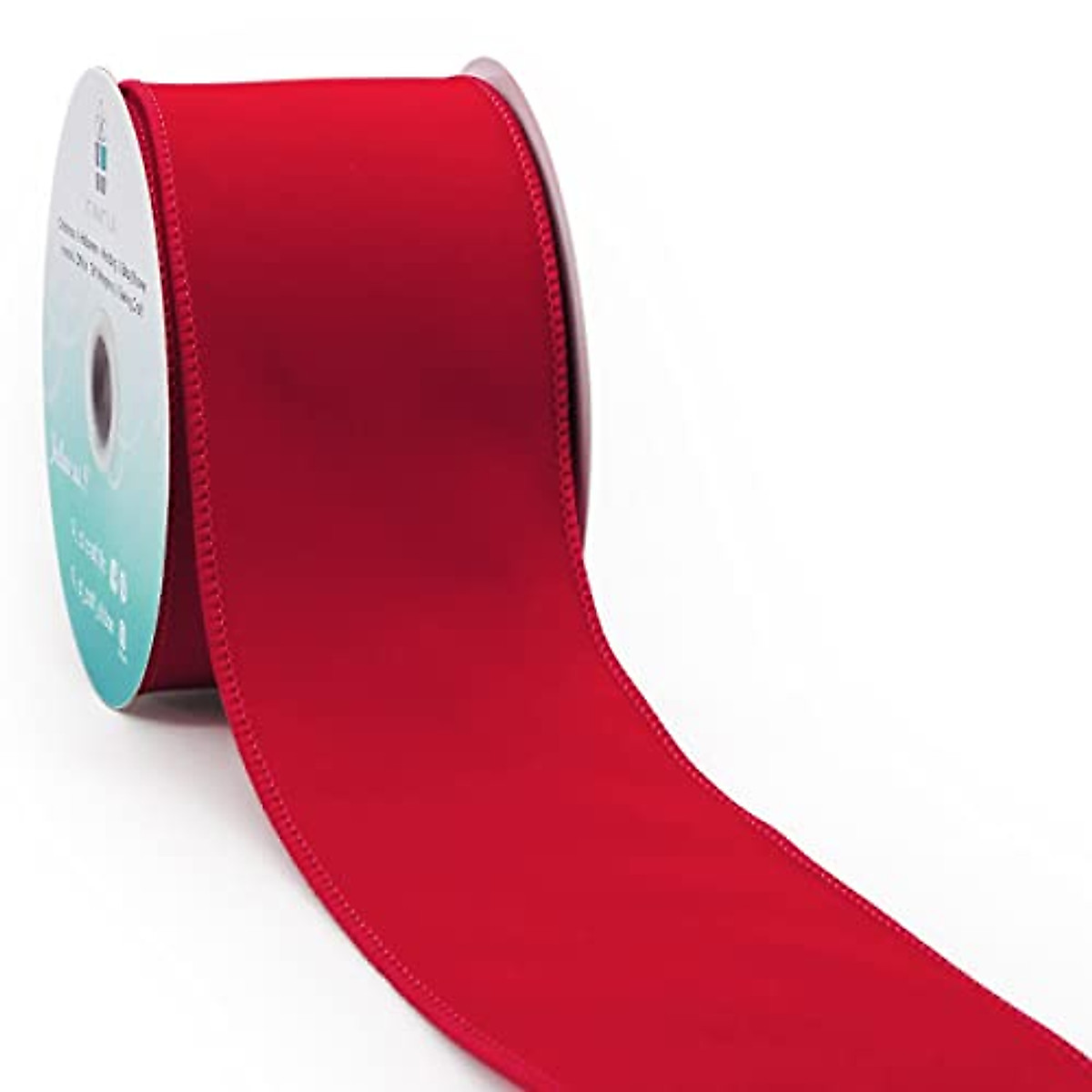 Red Velvet Ribbon 2.5 Inch x 10 Yards for Christmas Home Decor Tree Topper Bow Gift Wrapping DIY Crafts Wreath Garland