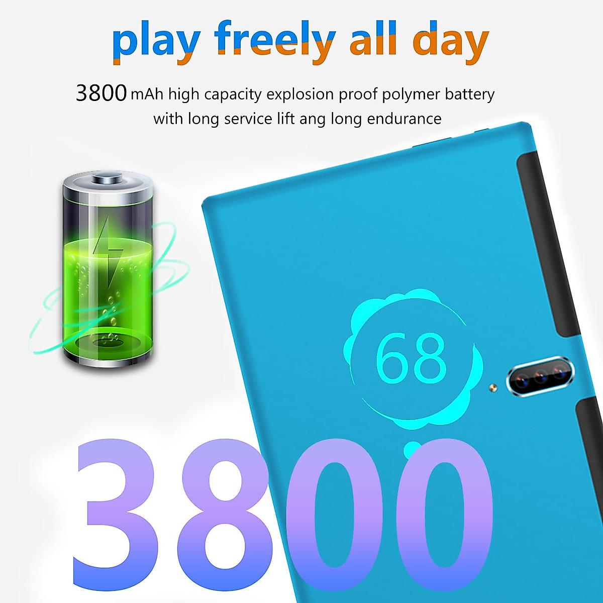 Android 5.1 Tablet, 10.1 inch HD Display 8-core 1+16GB ROM TF Expansion WiFi Blue-Tooth Tablet Best for Adults Working Childrens Boys Girls School Learning Birthday Gift, 25*19.8*5cm