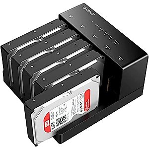 ORICO 5 Bay Docking with Clone USB 3.0 to SATA External Hard Drive 5 Bay Docking Station with Duplicator Offline Clone Function for 2.5 or 3.5in HDD/SSD Max Support 5X 16TB [6558US3-C]