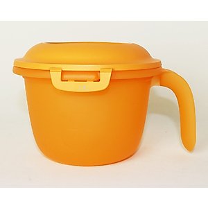 Tupperware Junior Reismeister 550 ml in Orange Microwave Rice Cooker + Hanging Spoon Apricot