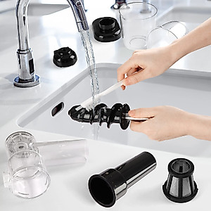 Masticating Juicer Accessories, Gdrtwwh Juicer Machines Attachments Compatible with All KitchenAid Stand Mixers and Cuisinart SM-50BC/SM-50R/SM-50TQ/SM-50BL/SM-50BK Stand Mixers,Black