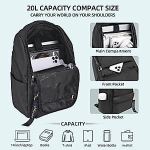 OMOUBOI Casual Daypacks Superbreak Backpack Laptop Backpack for Women & Men Fits Tourism School Business (Black)