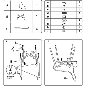CangLong Clear Dining Chairs Set of 4, Modern Kitchen Acrylic Chairs with Transparent Seat, Plastic Accent Side Chair with Metal Legs, for Kitchen, Dining & Living Room, Ash Transparent