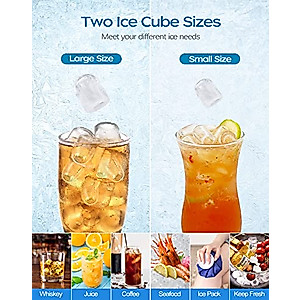 Ice Maker Countertop, Portable Ice Maker Machine, 28lbs/24Hrs, 6 Mins/9 Pcs Bullet Ice, Mini Ice Maker with Self Cleaning, Time Reservation Function, LED Display, Include Scoop & Basket, Stainless