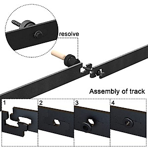 CCJH 3FT/36'' Bi-Folding Sliding Barn Door Hardware Kit Heavy Duty for 2 Doors[Hardware Kit Only, No Door ]