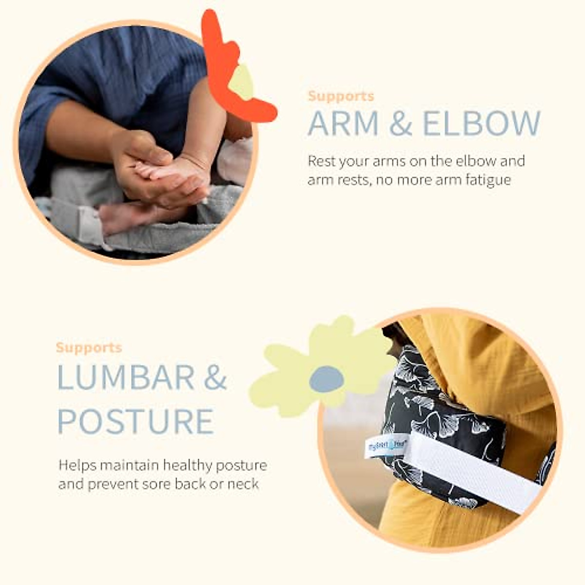 My Brest Friend Deluxe Nursing Pillow for Breastfeeding & Bottle Feeding, Enhanced Posture Support, Double Straps & Removable Extra Soft Slipcover, Evening Grey