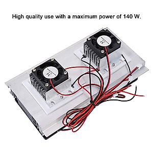 Thermoelectric Semiconductor Radiator Cooler Refrigeration Cooling Fan Heat Sink System Kit,2 Cooling Fans, 2 Large Fans and 2 Cold Junction modules