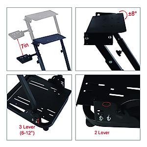 YXHARD Racing Wheel Stand, Height Adjustable & Foldable Steering Wheel Stand Compatible with Logitech G25,G27,G29,G920 Gaming Cockpit