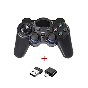 2 Pack USB Wireless Gaming Controller for PC/Laptop Computer (Windows XP/7/8/10)/ Android / PS3 & Steam Joystick Gamepad for pc Games Controller Compatible Android (Black+Black)