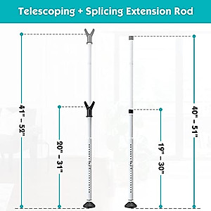 Door Security Bar,Sliding Door Lock Bar with Anti Lift Lock,Adjustable Sliding Door Security Bar for House, Apartment, School, Hotel Door Security System