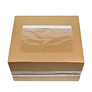 Clear 7.5'' x 5.5'' Packing List Envelopes, Adhesive Shipping Label Pouch/Sleeve (50 Pack)