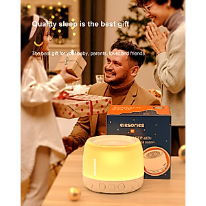 elesories White Noise Machine with Soft Dimmable Nursery Night Light & Multifunctional Speaker Sound Machine with 13 Soothing Sounds for Office Privacy, Rest,Sleep Therapy for Baby Kids Adults